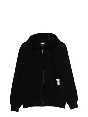 STÃ¼SSY Long Sleeve Full Zip Hoodie - Black