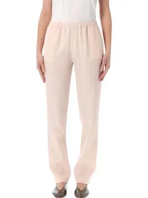LOULOU Straight-leg Trousers - Light Pink