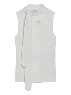 LEMAIRE Asymmetrical Tank Top With Scarf - White