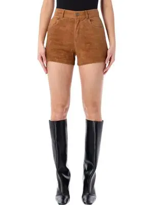 HAIKURE Brit Suede Shorts - Brown