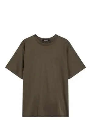 Jacquemus Cotton T-shirt With Pleated Detail - Brown