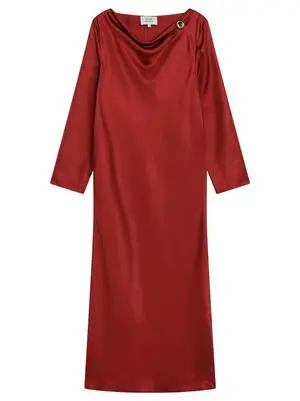 Loulou De Saison Abito Zoya Silk Twill Dress - Red