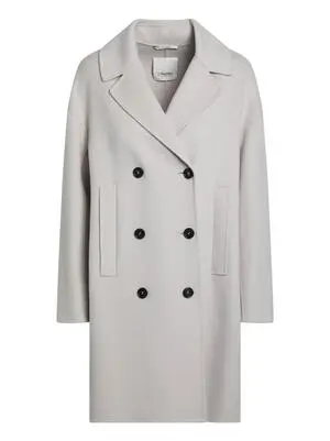 Max Mara Midi Coat In Virgin Wool - Beige