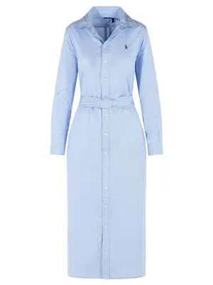 Polo Ralph Lauren Cotton Shirt Dress - Light Blue