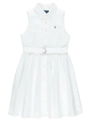 Polo Ralph Lauren Sleeveless Shirt Dress - White