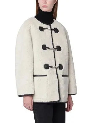 DUNST Shearling Effect Jacket - White