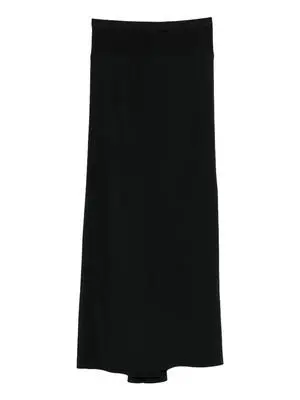 Rick Owens Cotton Blend Midi Skirt - Black