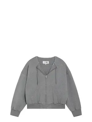 MAISON MARGIELA Cotton Zip-up Sweatshirt - Grey