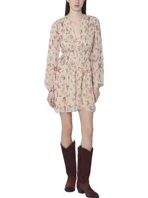 Isabel Marant Loriena Floral Print Dress - Beige