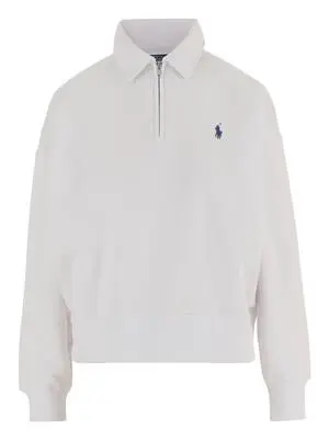 Polo Ralph Lauren Cotton Blend Pullover With Logo - White