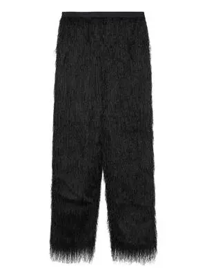 Loulou De Saison Reed Fringed Trousers - Black