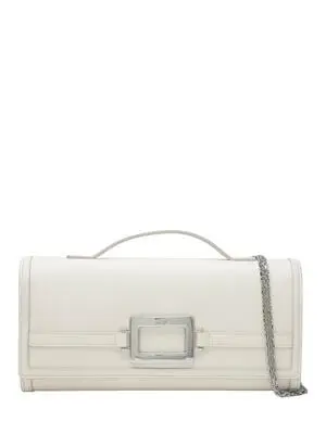 ROGER VIVIER Belle Vivier Clutch - White