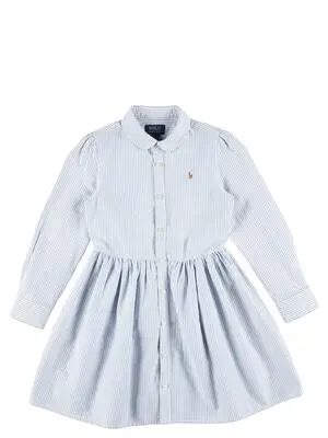 Polo Ralph Lauren Striped Cotton Oxford Shirtdress - Blue