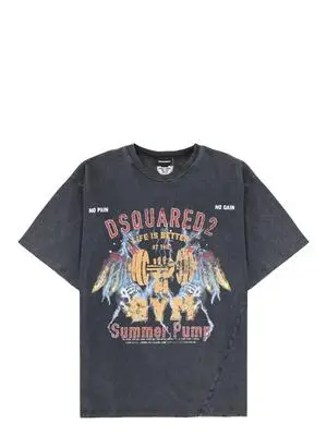 Dsquared2 T Shirt With Print - Charcoal