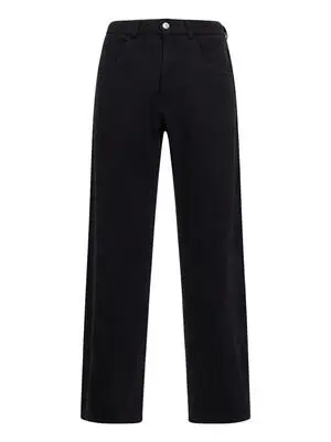 MAISON MARGIELA Wide Leg Cotton Pants - Black