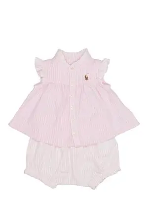 Polo Ralph Lauren Shorts Set With Shirt - Pink