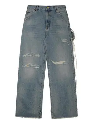 DARKPARK Chain Adorned Carpenter Denim Jeans - Multicolour