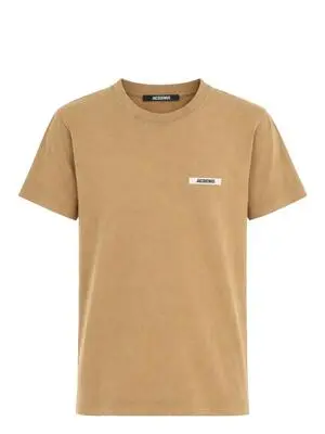Jacquemus Grosgrain Short Sleeve T-shirt - Beige
