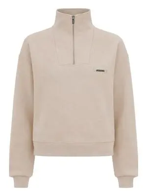 Jacquemus Grosgrain Turtleneck Sweatshirt - Beige