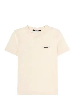 Jacquemus Grosgrain Short Sleeve T-shirt - Beige
