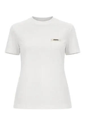 Jacquemus Grosgrain Short Sleeve T-shirt - White