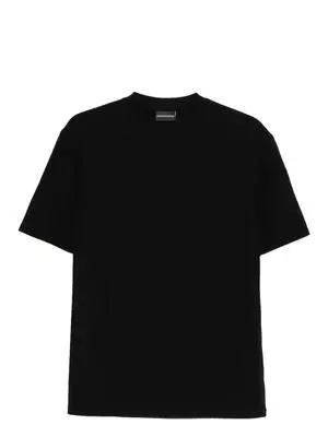 Emporio Armani Logo Cotton T Shirt Black