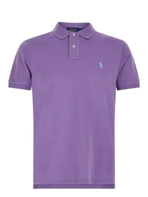 Polo Ralph Lauren Logo Embroidery Polo Shirt Purple
