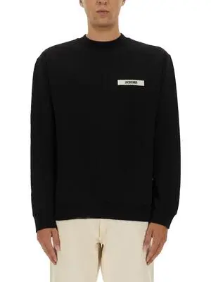 Jacquemus Grosgrain Logo Sweatshirt - Black