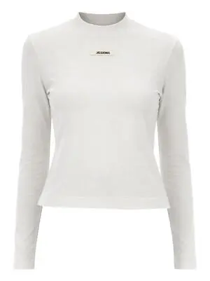 Jacquemus Grosgrain Long-sleeved Shirt - White