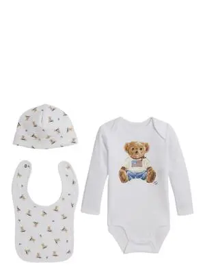 Polo Ralph Lauren Polo Bear Cotton Set - White