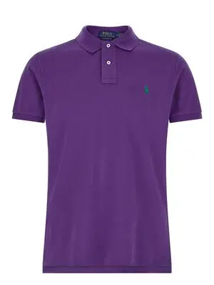 Polo Ralph Lauren Logo Embroidery Polo Shirt Purple