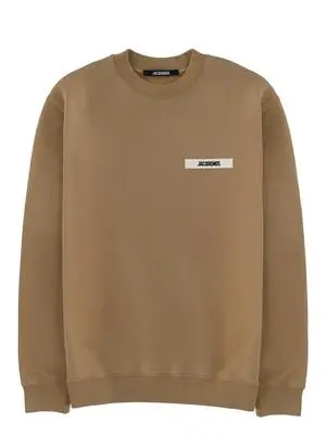 Jacquemus Grosgrain Logo Sweatshirt - Beige