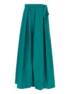 Pinko Raponzolo' Flared Taffeta Skirt - Green