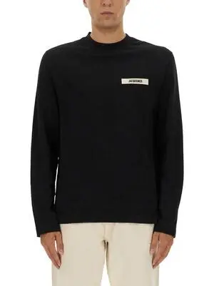 Jacquemus Long Sleeved T Shirt - Black