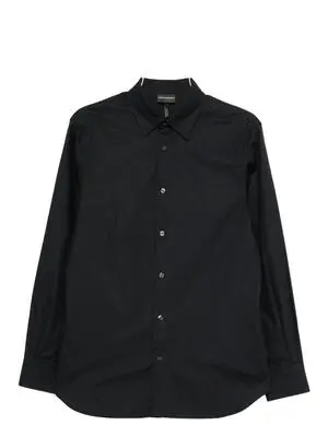 Emporio Armani Logo Cotton Shirt - Blue