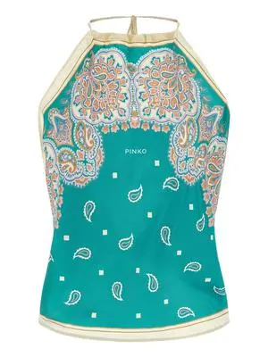 Pinko Synchro' Printed Top - Light Blue