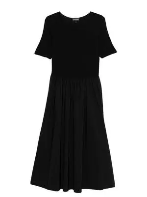 Emporio Armani A-line Midi Dress - Black