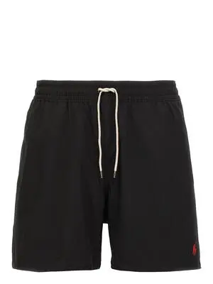 Polo Ralph Lauren Logo Embroidery Swim Shorts - Black