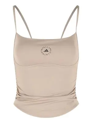 Adidas By Stella McCartney Tank Top In Polyester Blend - Beige