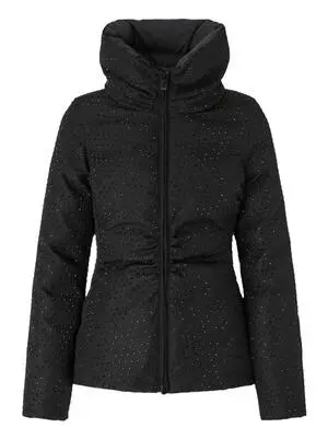 Pinko Nita Imbottito Tela Full Stras Jacket - Nero Limousine