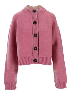 B.B. WALACE Crew Neck Cardigan - Pink