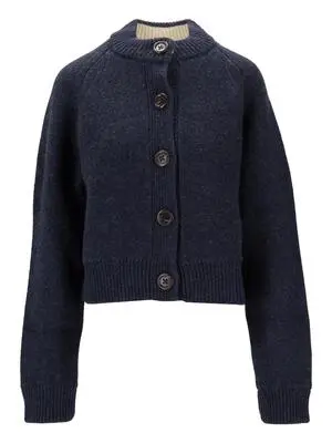 B.B. WALACE Crew Neck Cardigan - Navy