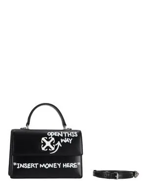 Off White Jitney 1.4 Top Handle Bag - Black - White