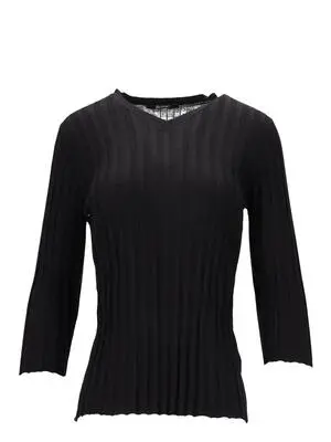 LA ROSE Cashmere And Silk Top - Nero
