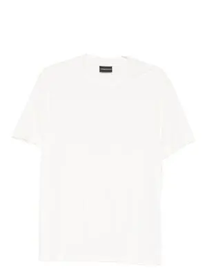 Emporio Armani Modal And Silk Blend T Shirt - White