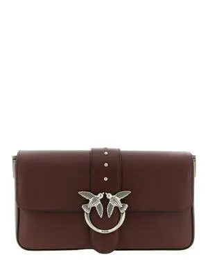 Pinko Love Slouchy Classic Shoulder Bag - Bordeaux