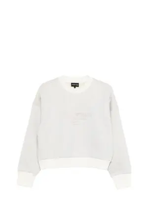 Emporio Armani Lurex Sweatshirt - White