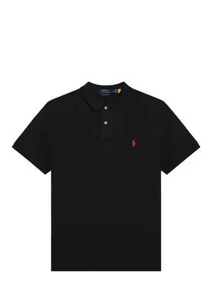 POLO RALPH LAUREN Black Cotton Custom Slim Fit Polo