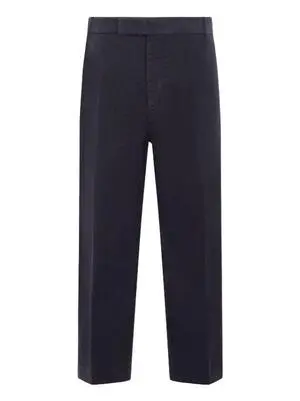 Thom Browne Utility Chino Trouser Garment Dye In Cotton Twill - Navy