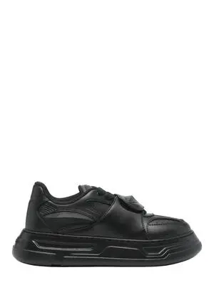 Emporio Armani Leather Sneakers - Black